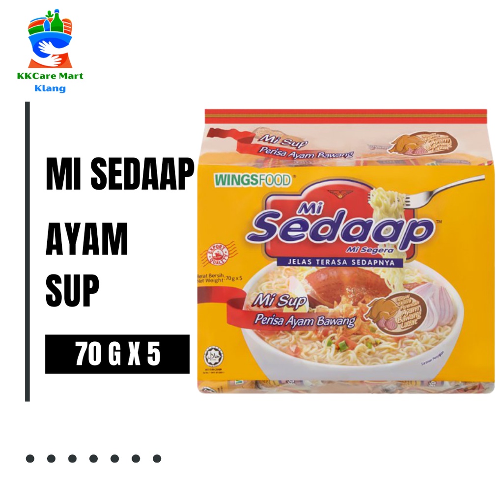 Mi Sedaap - Mi Sup Perisa Ayam Bawang [ 5 IN 1 PACK ] 70g x 5 | Shopee Malaysia