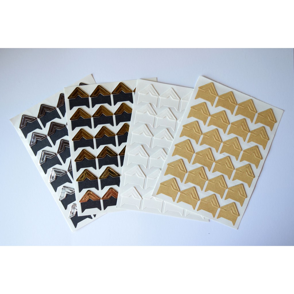 Scrapbook corner sticker (24pcs) | Shopee Malaysia