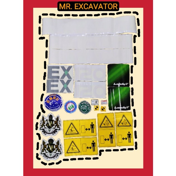 Hitachi EX EX120 EX120-5 Excavator Sticker Mesin Stiker 挖掘机神手贴纸 (1 Set ...