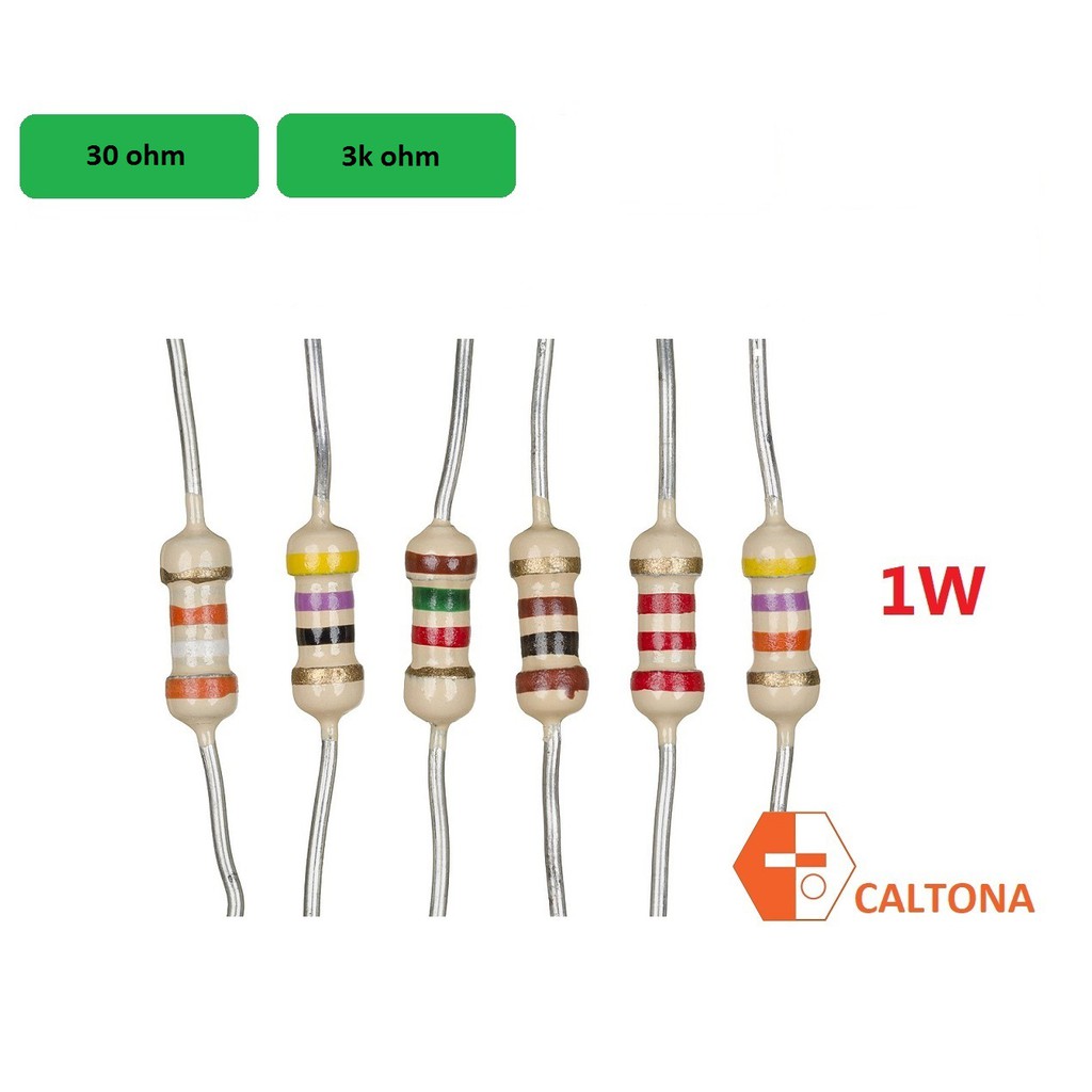 10pcs/pk Resistor 1W 30ohm, 3kohm 5% Fixed Resistor | Shopee Malaysia
