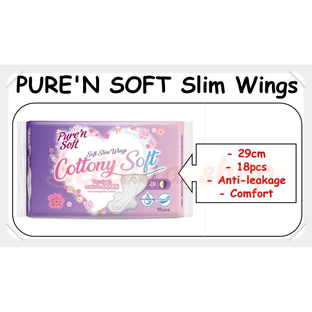 PURE'N SOFT Slim Wings (29cm/18's) | Shopee Malaysia