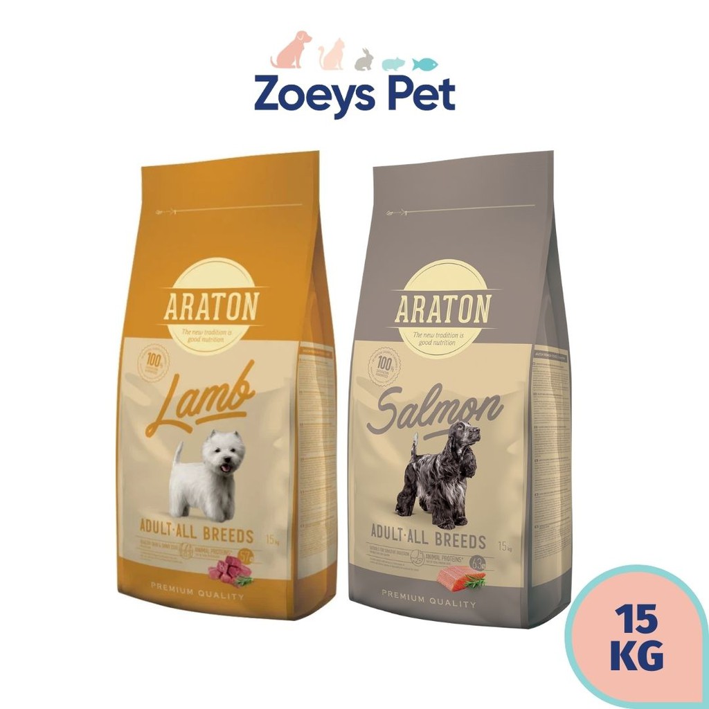 Araton 15kg (Salmon/ Lamb) All Breeds Adult Dry Dog Food | Shopee Malaysia