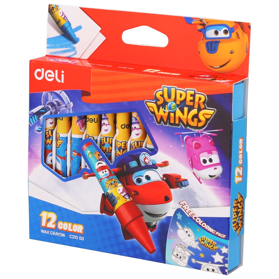 Deli Super Wings Crayons 12 Short Colors - EC21000 | Shopee Malaysia