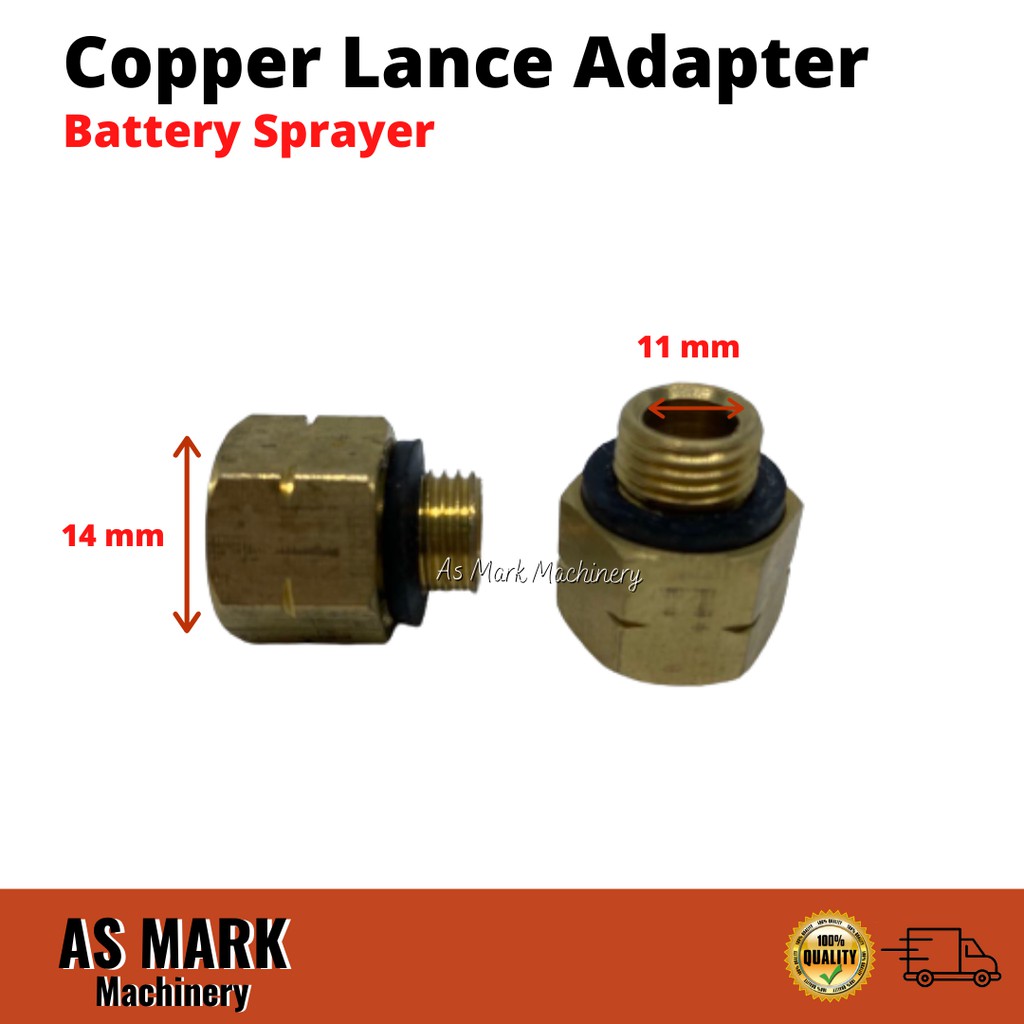 14mm*11mm Copper Lance Adapter Battery Sprayer | Shopee Malaysia
