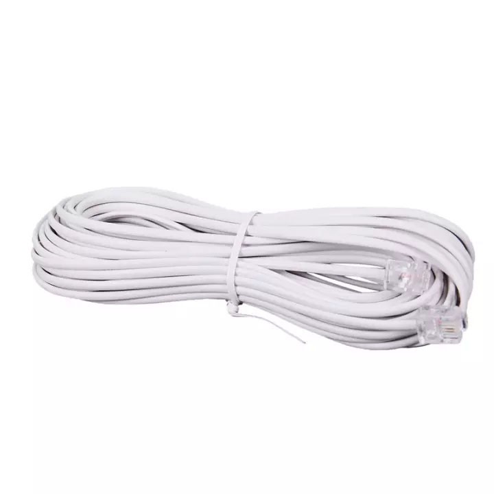 Telephone RJ11 2-line cable 2meter 5meter 7meter 6P2C Wayer cord for ...