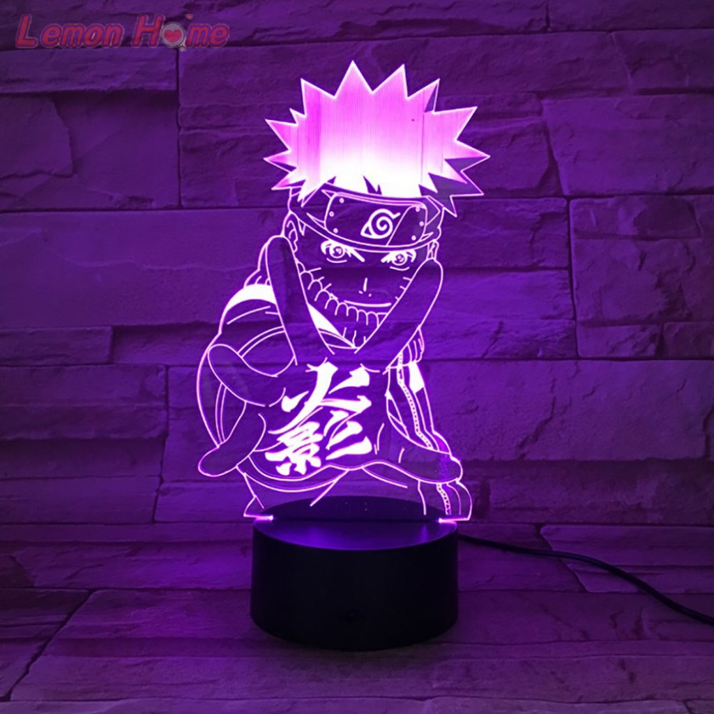 Naruto Uzumaki LED Night Light Akatsuki Kakashi Hatake Kids Bedroom ...