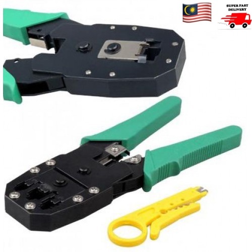 Crimping Tool With Stripper RJ45 RJ11 RJ12 Network Lan Alat Pengelim ...