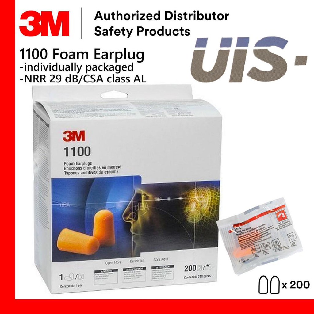3M Ear Plug / 3M 1100 SIRIM DOSH Disposable Ear Plug / 3M 1100 Ear Plug ...