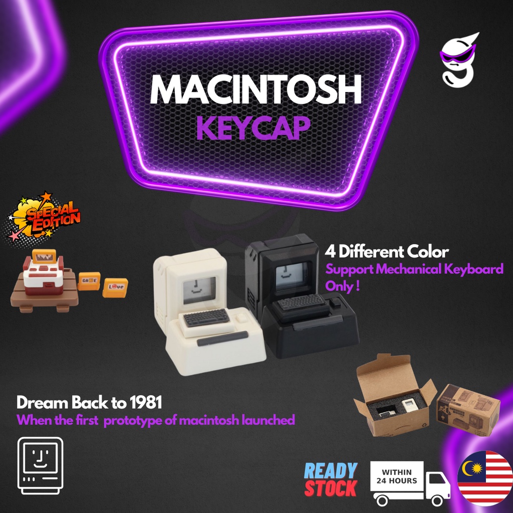 Mini Macintosh & FC Console Keycaps Classic Retro | Keyboard Keycaps ...