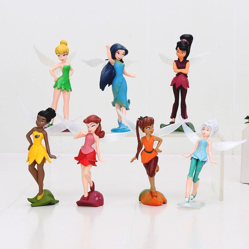 Adorable Tinkerbell Pvc Fairy Action Figures Set For Kids In Colors ...