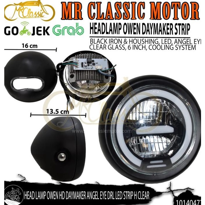 Head LAMP OWEN HD DAYMAKER ANGEL EYE DRL LED STRIP H CLEAR KP High ...