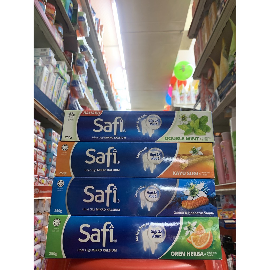 Safi Ubat Gigi Mikro Kalsium (Oren Herba/ Gamat/Kayu Sugi/Double Mint ...