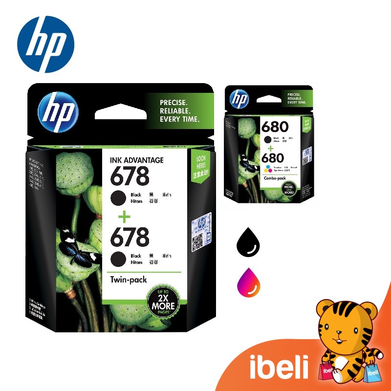 HP 682 HP 680 HP 678 Black/ Tri-Color/ Twin-Pack/ Combo-Pack HP680 ...