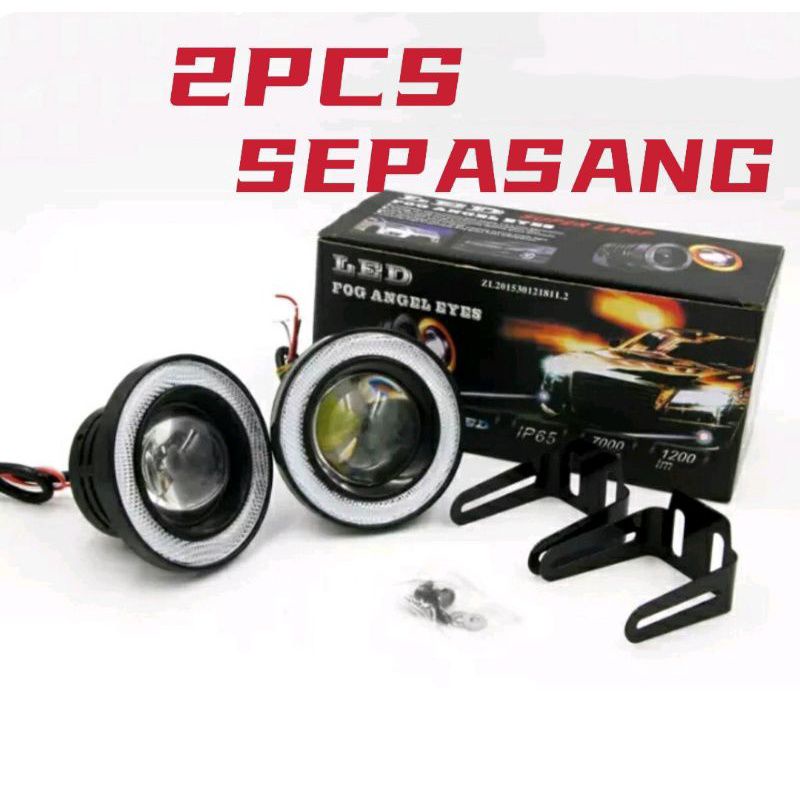 🔥3200LM CAR COB LED🔥Angel Eyes Fog Light Ring Lens Projector Halogram | Shopee Malaysia