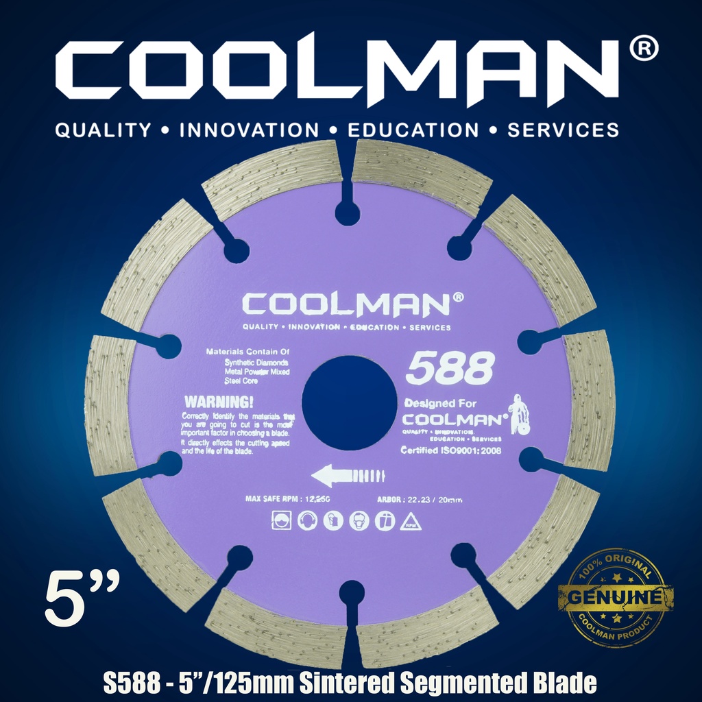 COOLMAN®️ 5"/125mm Sintered Segmented Diamond Blade ( S588 ) | Shopee Malaysia