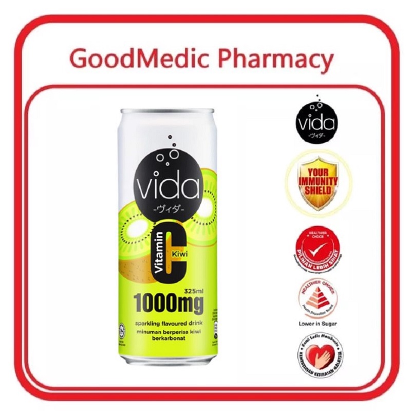 Vida C Vitamin 1000mg Vitamin C Sparkling Drink 325ml (Orange / Lemon ...