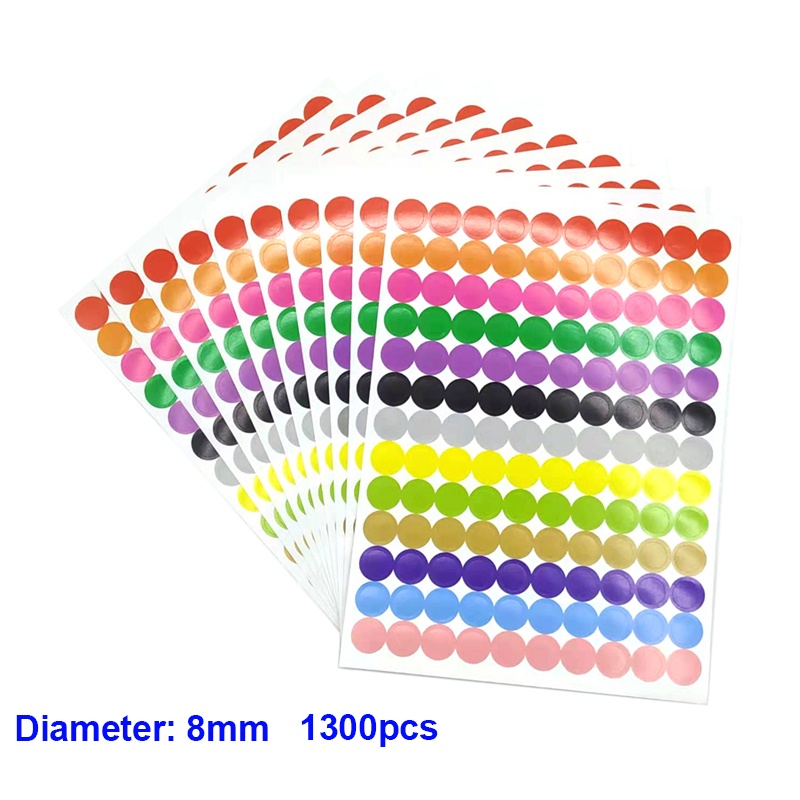 Round Spot Circles Sealing Stiker 6mm 8mm 10mm 20mm Paper Labels ...