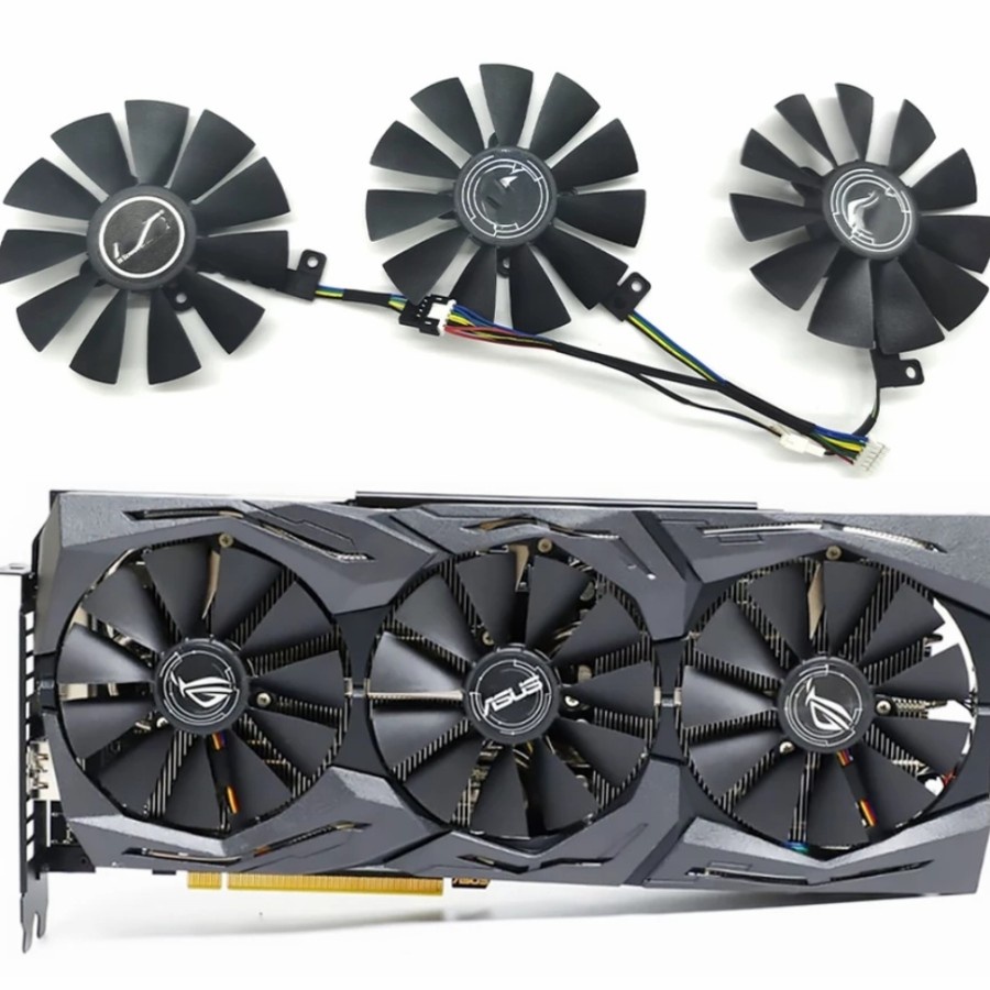 Fan Vga ASUS ROG Strix GTX 1060 1070 1080 ti 1 set 87mm 6pin | Shopee ...