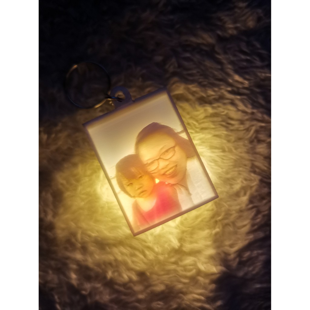 Customized Coloured 3D Picture (Lithophane) Keychain Night Light ...