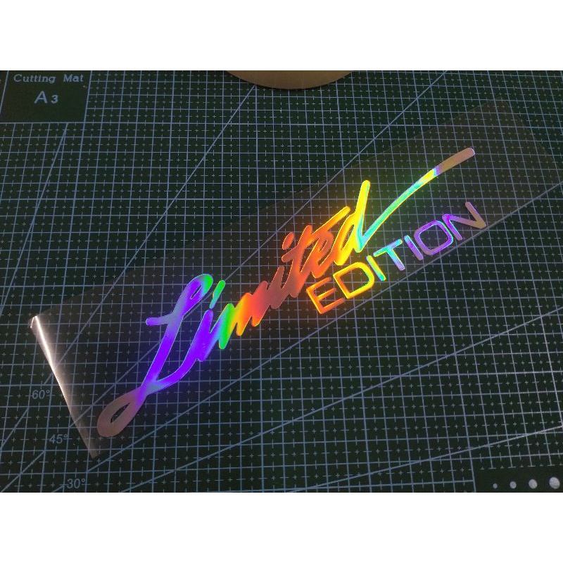 Sticker Limited Edition Sticker Cutting Sticker Timbul Chrome high ...