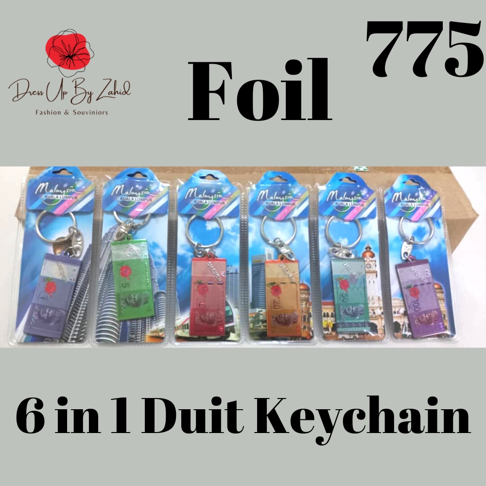 Malaysian Souvenir Keychain 6 in 1 Random design/ Gantungan Kunci 6 ...