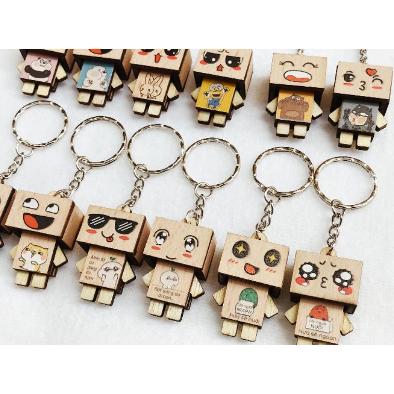 Lovely face danbo wooden keychain - Made in Vietnam (random delivery ...