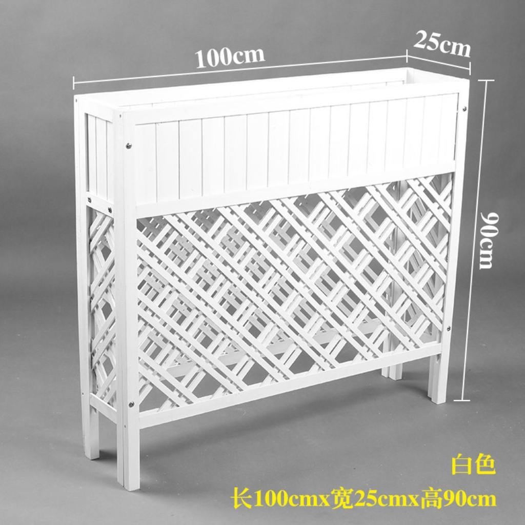 Partition Flower Stand Outdoor Planter Carbonized Grid Flower Box ...