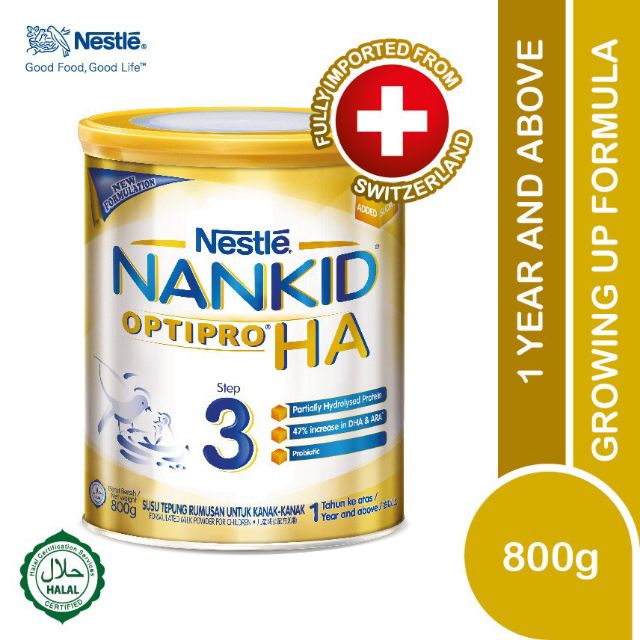 Nestle Nankid Optipro HA Stage 3 Hypoallergenic (800g) | Shopee Malaysia