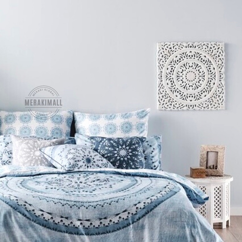 White Rustic Carved Wood Square Decorative Panel | Wall Art Sculpture ...