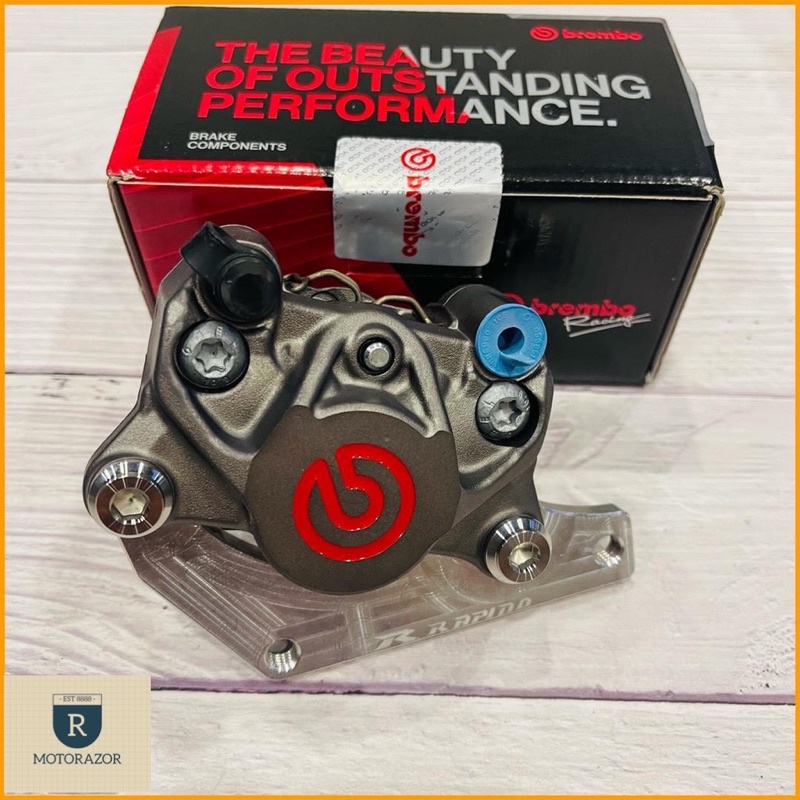 SYM VF3I BREMBO P34 RED LOGO 2POT CALIPER ORIGINAL 100% FRONT SET PLUG ...