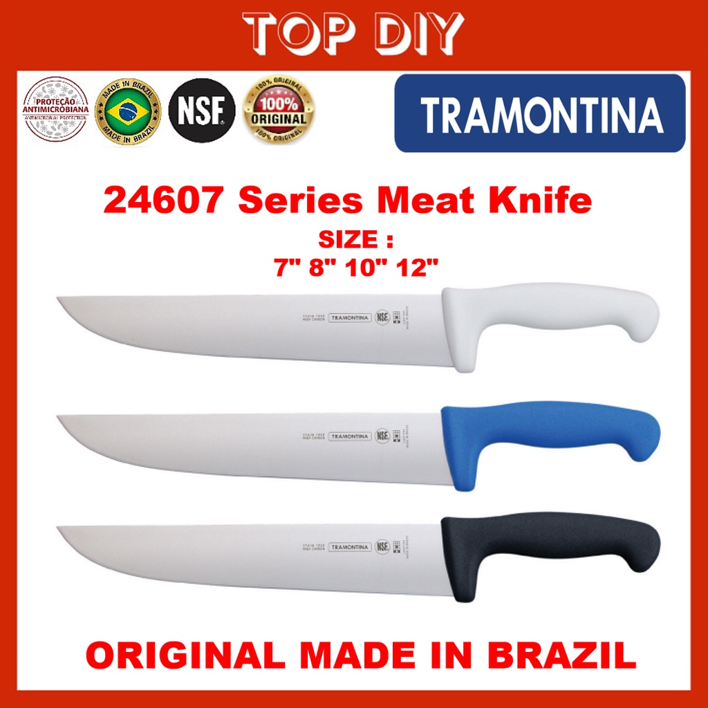 7" 8" 10" 12" Tramontina Knife 24607 Pisau Tramonita Meat Knife Butcher ...