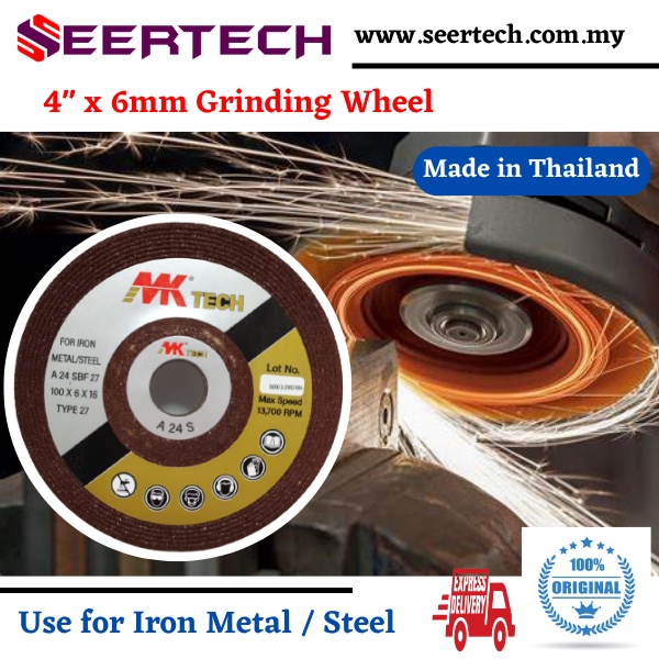 Grinding Wheel MK Tech 4" x 6mm Grinding Disc 100mm Made in Thailand | Shopee Malaysia