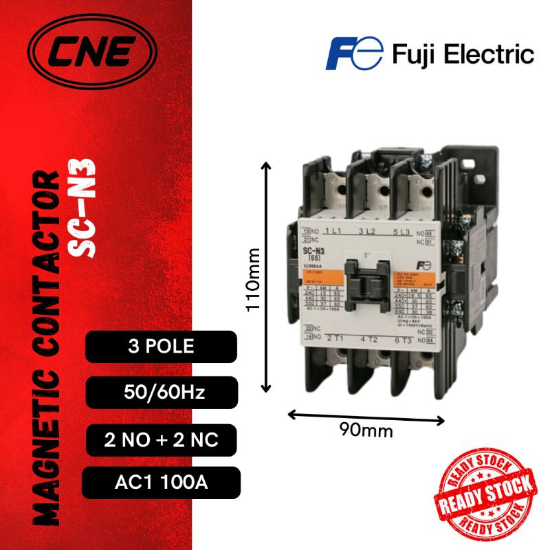 【🔥Ready Stock🔥】Original FUJI Magnetic Contactor SC-N3 / AC1=ITH=100A ...