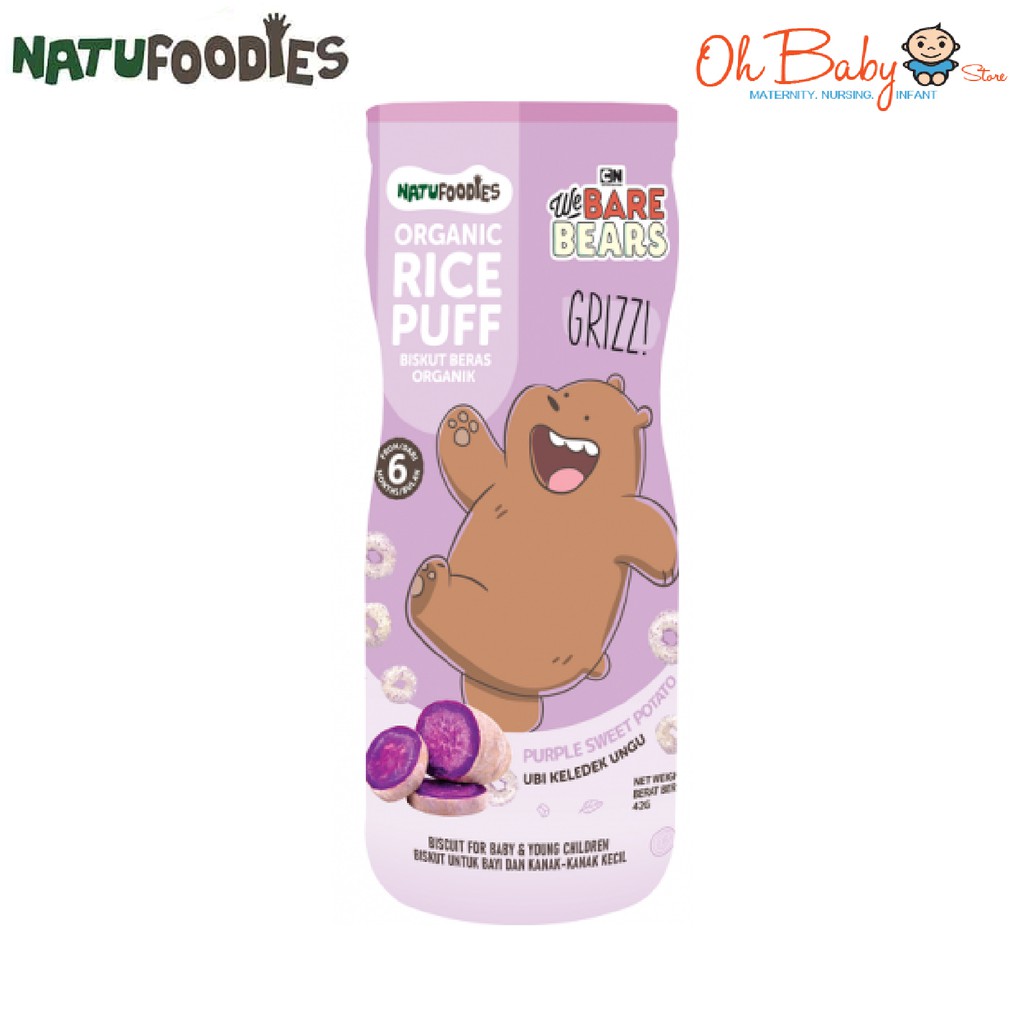 Natufoodies Organic Baby Rice Puff 6m+ (42g) | Shopee Malaysia