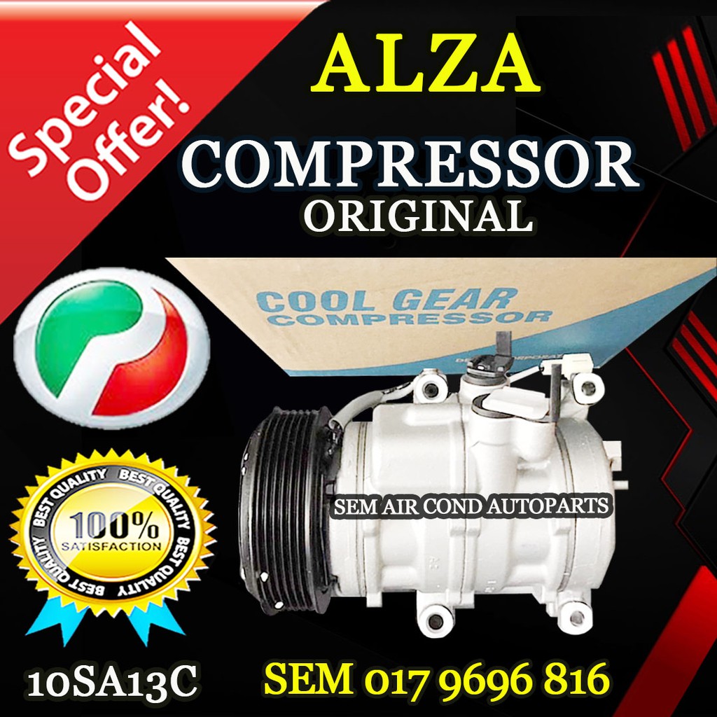 PERODUA ALZA COOL GEAR COMPRESSOR/ KOMPRESOR (CAR AIRCOND SYSTEM ...