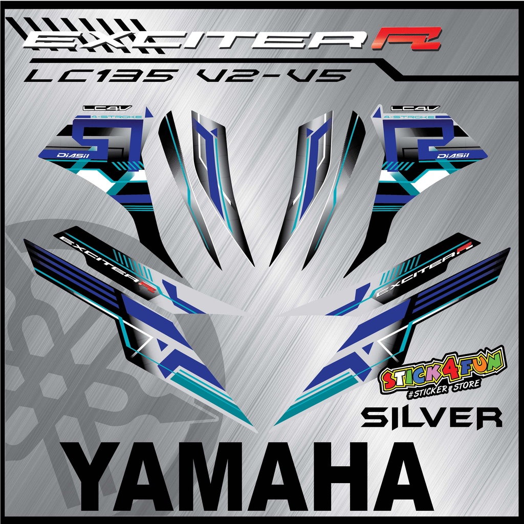STICKER STRIPE MOTOR YAMAHA LC135 exciter R v2-v5 (100) 2021 | Shopee ...