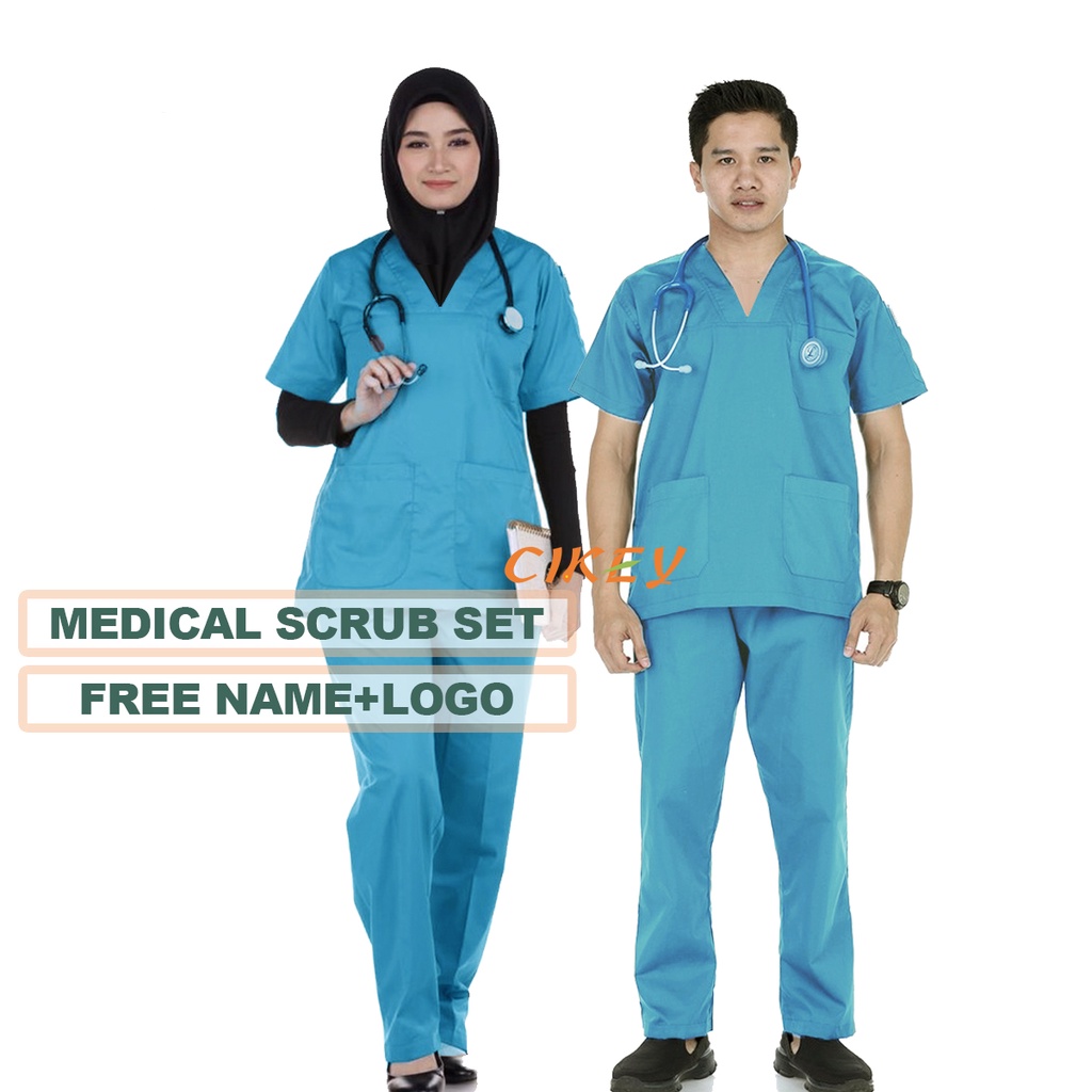【READY STOCK】BAJU SCRUB MEDICAL SCRUB SUIT DOCTOR 'S SCRUB FOR MAN ...