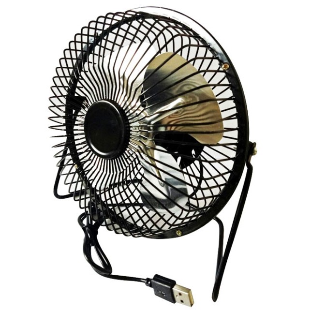 Portable USB Metal Fan Personal Desk Fan Mini Table Fan Colourful 6 ...