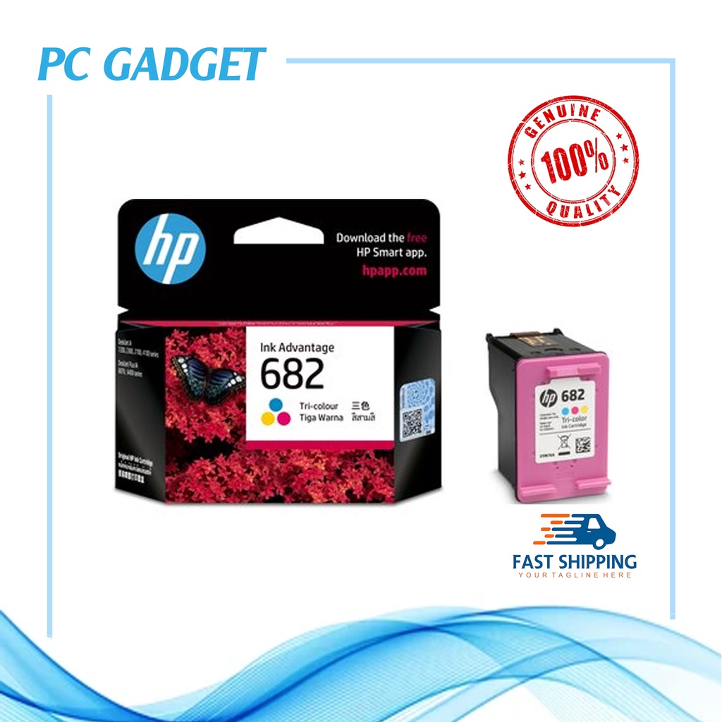 HP ORIGINAL INK 682 (TRI-COLOR/BLACK) | Shopee Malaysia