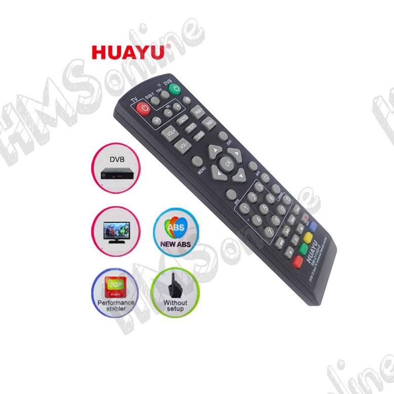 HUAYU RM-D1155+10 DVB-T2 AND TV UNIVERSAL REMOTE CONTROL | Shopee Malaysia