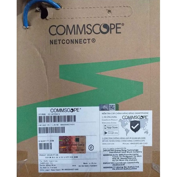 Genuine Commscope /AMP CAT6 network cable (305m/carton) | Shopee Malaysia