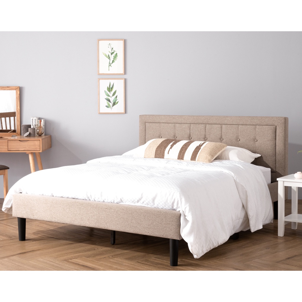 HARRY 2.0M Solid Wood King Bed Frame King Bedframe Katil King Kayu ...
