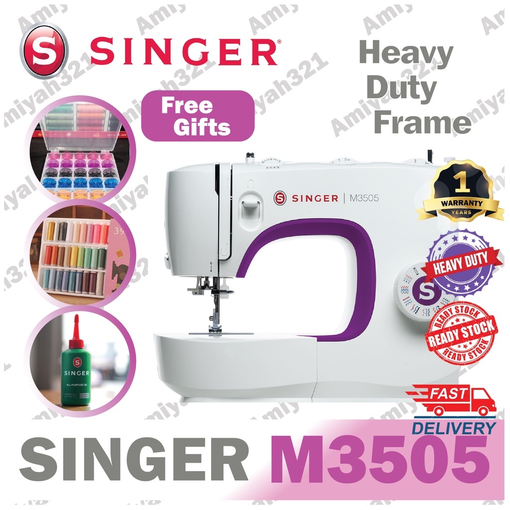 SINGER M3505 / M2405 HEAVY DUTY FRAME SEWING MACHINE 1 YEAR WARRANTY ...
