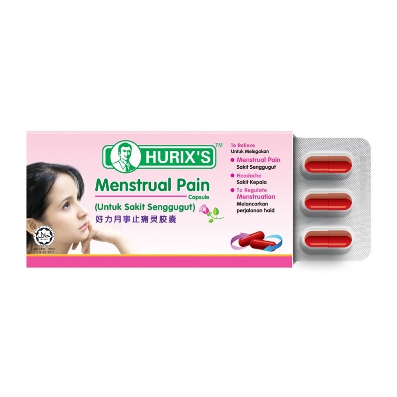 Hurix's Menstrual Pain Capsule 9's ( Ubat utk sakit senggugut ...