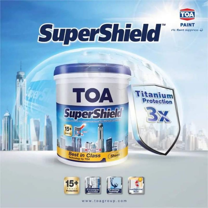 Toa Supershield White 100% High Performance Pure Acrylic Waterborne ...