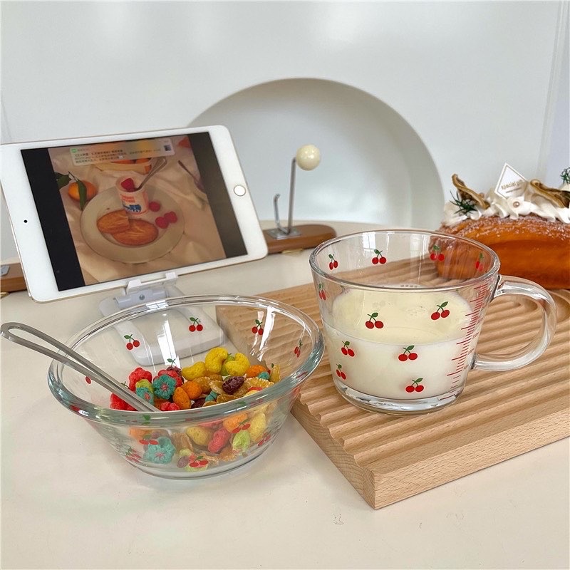 ☁️ [𝐑𝐄𝐀𝐃𝐘𝐒𝐓𝐎𝐂𝐊] ☁️ Cherry tablewares 🍒 // Aesthetic tableware // Korean ...