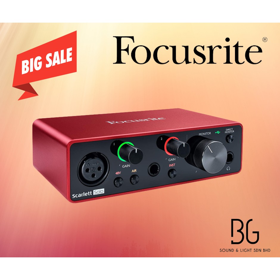 Focusrite Scarlett Solo (4rd Gen) USB Audio Interface | Shopee Malaysia