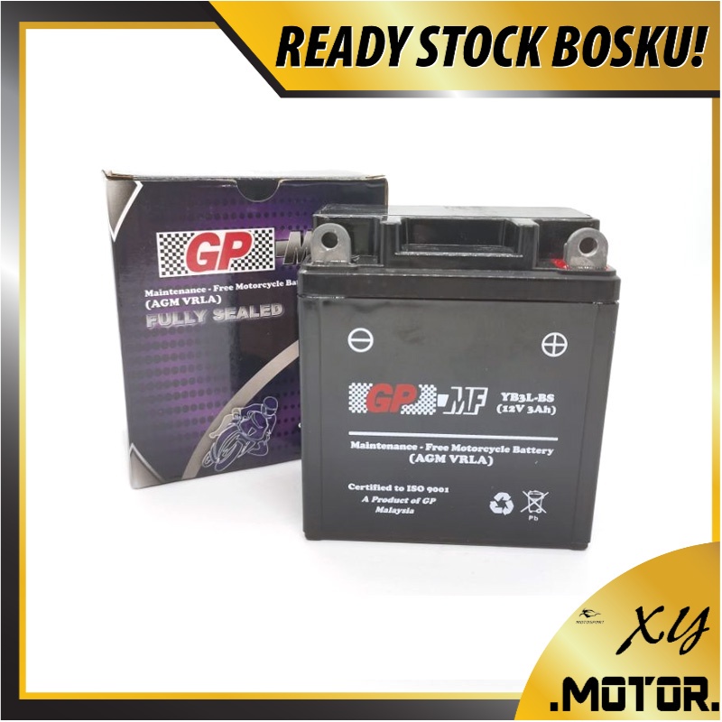 GP-MF BATTERY 12V GP BATERI YB3L YB5L YTZ5S Y15ZR LC135 WAVE125 EX5 ...