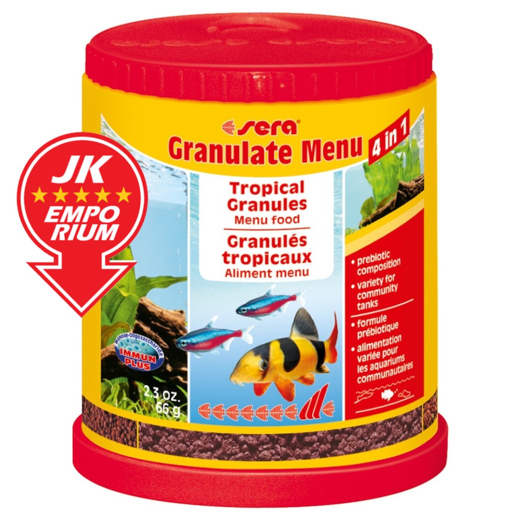 Sera Granulate Menu 66g 4 in 1 Premium Tropical Fish Food Granules ...