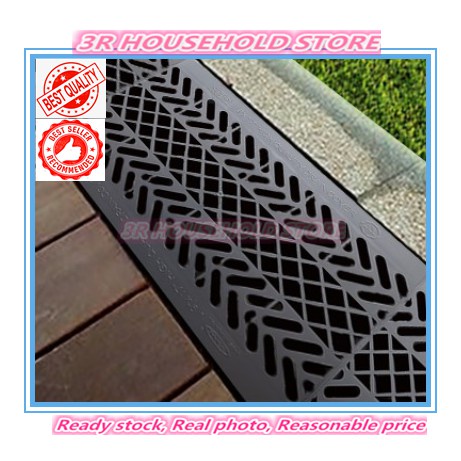 [ Offer ] TECHPLAS Drain Cover 9" x 17" UV Protect PVC 【Black/Grey ...